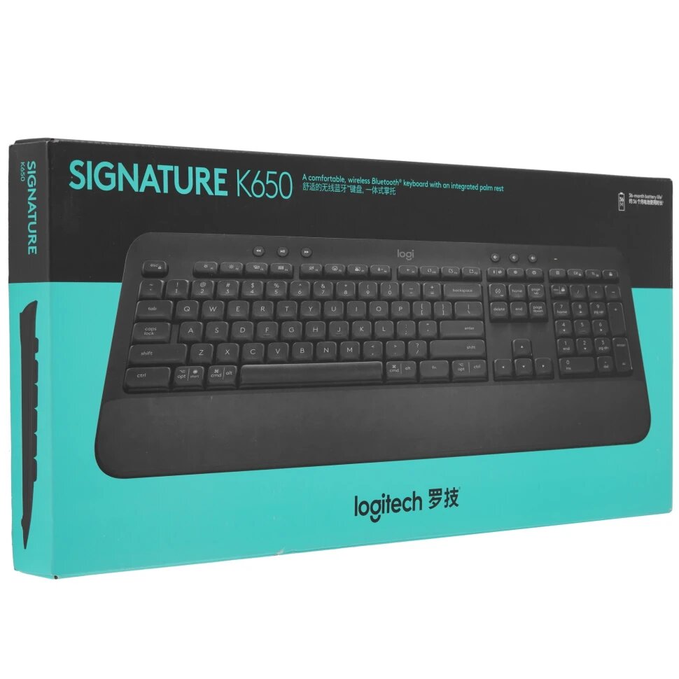 Клавиатура беспроводная Logitech Signature K650, мембранная, черный