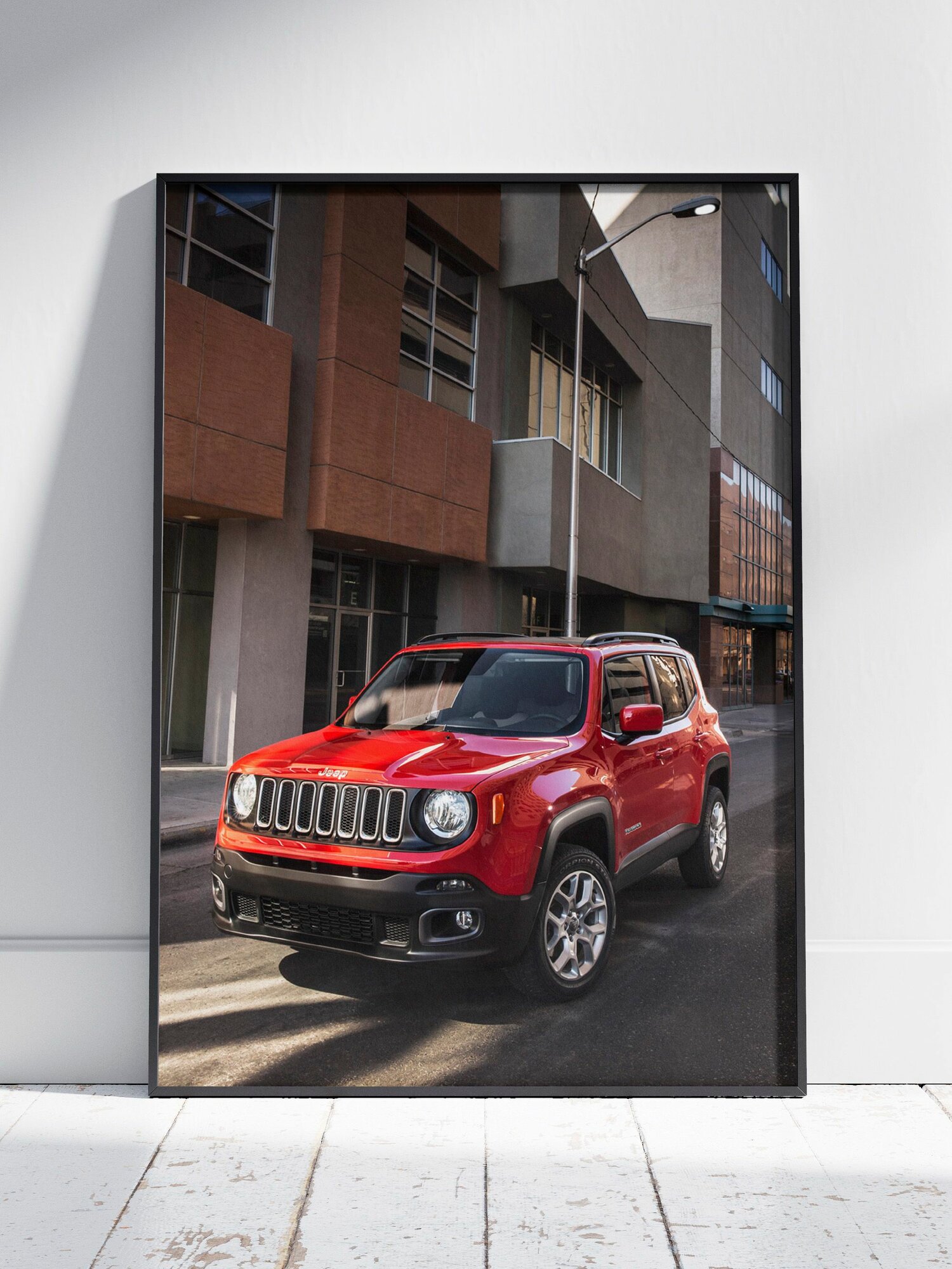 Плакат на стену для интерьера Авто и Мото (Джип Ренегат - Jeep Renegade) - Постер по транспорту формата A4 (21x30 см)