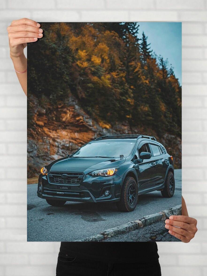 Плакат на стену для интерьера Авто и Мото (Субару Кросстрек - Subaru Crosstrek 2) - Постер по транспорту формата A1 (61x84 см)