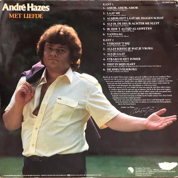 Andre Hazes - Met Liefde EX- — фото 1