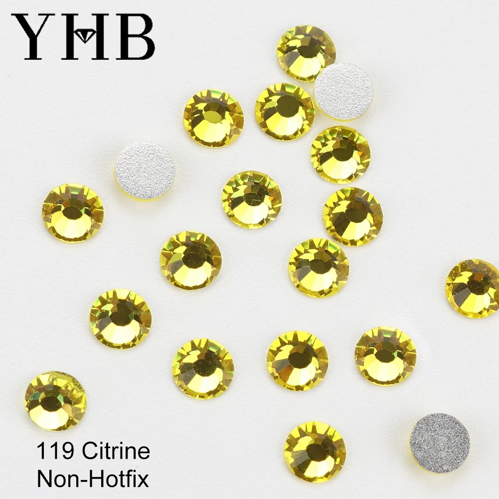 Стразы YHB Citrine 119, 7mm SS34, 144шт