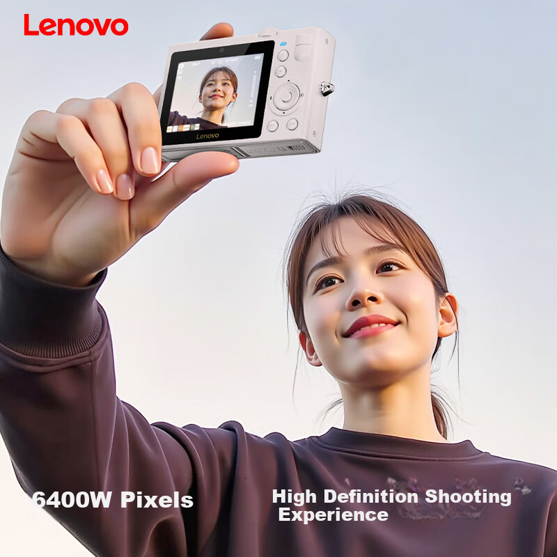 Lenovo C55 HD цифровая камера 64 ГБ памяти компактная путешественническая камера датчик 1/3 дюйма 4K видео Версия：64 ГБ