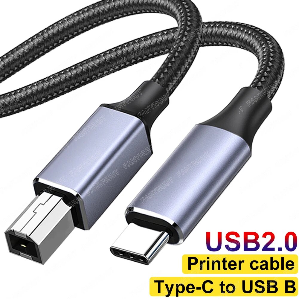 Кабель USB 2.0 Type-C - USB B, 1 м — фото 1