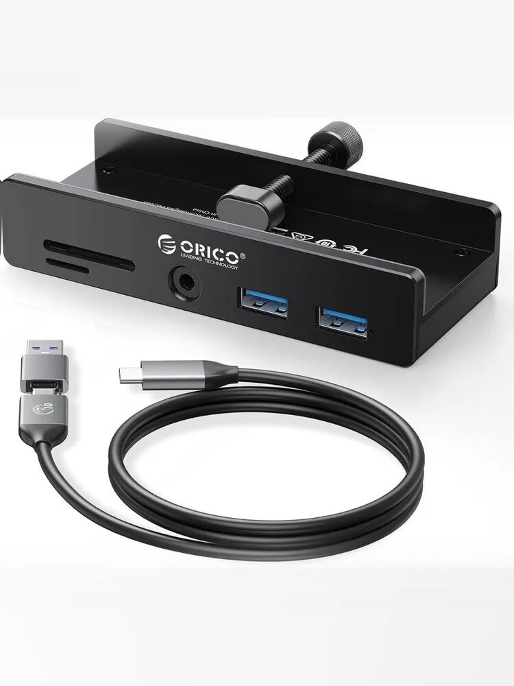 Usb разветвитель 6 в 1 MH5PMM USB 3.0 Пристегивающийся дизайн USB - хаб, SD/TF USB-A аудио кабель jack 3.5mm USB-C 5V