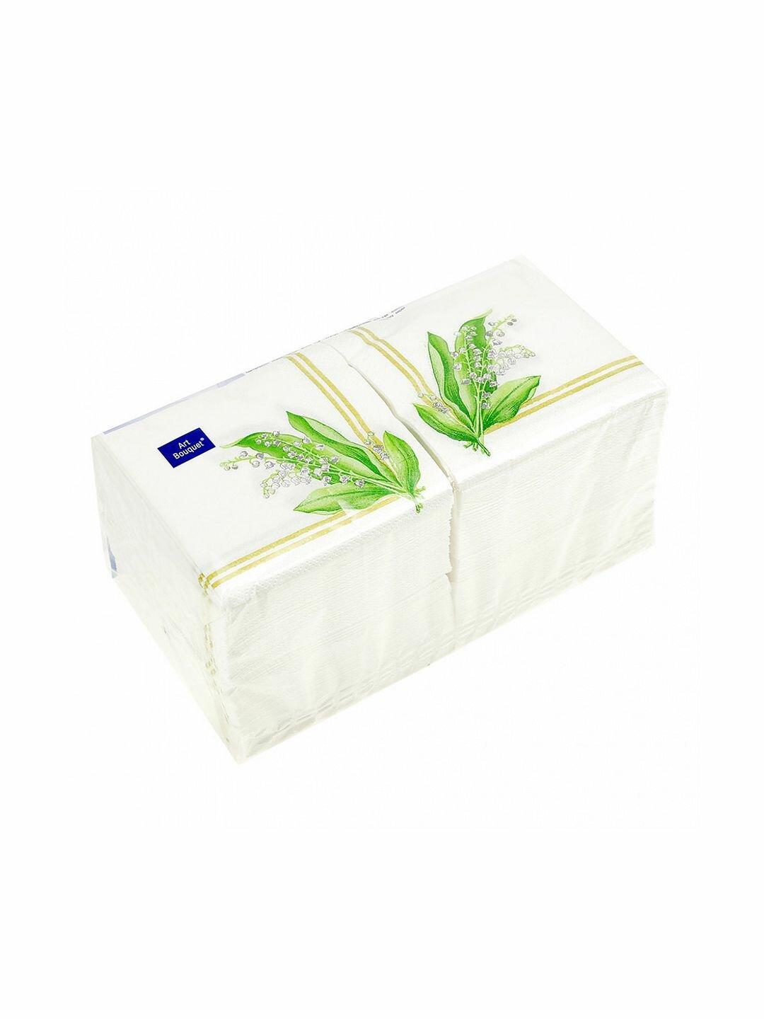 Салфетки бумажные двухслойные "Art Bouquet" Ландыши, 20х20 см, в пачке 250 штук