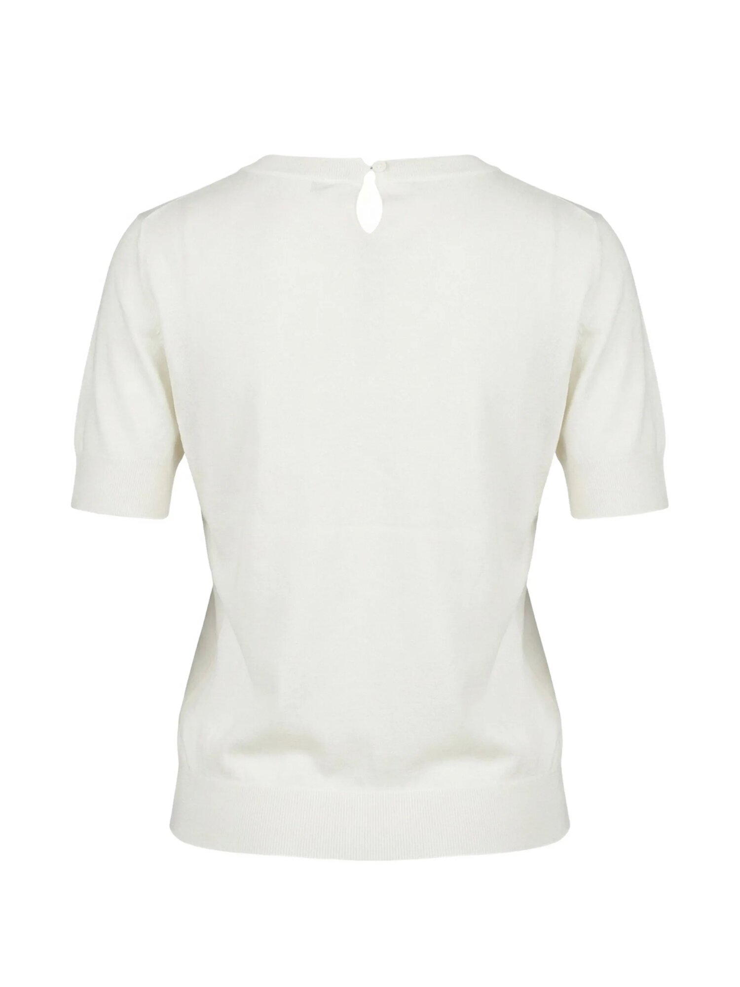 Топ Tagliatore Short-sleeve silk top, размер 40, бежевый/белый — фото 1