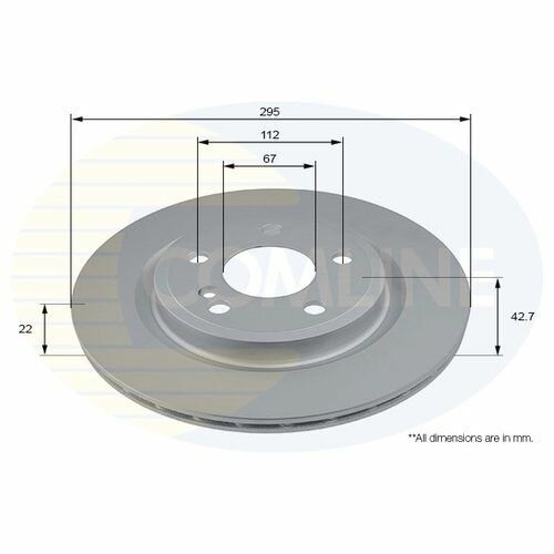 Диск тормозной Comline ADC2843V для Mercedes A-CLASS W176, CLA C117, X117, GLA-CLASS X156