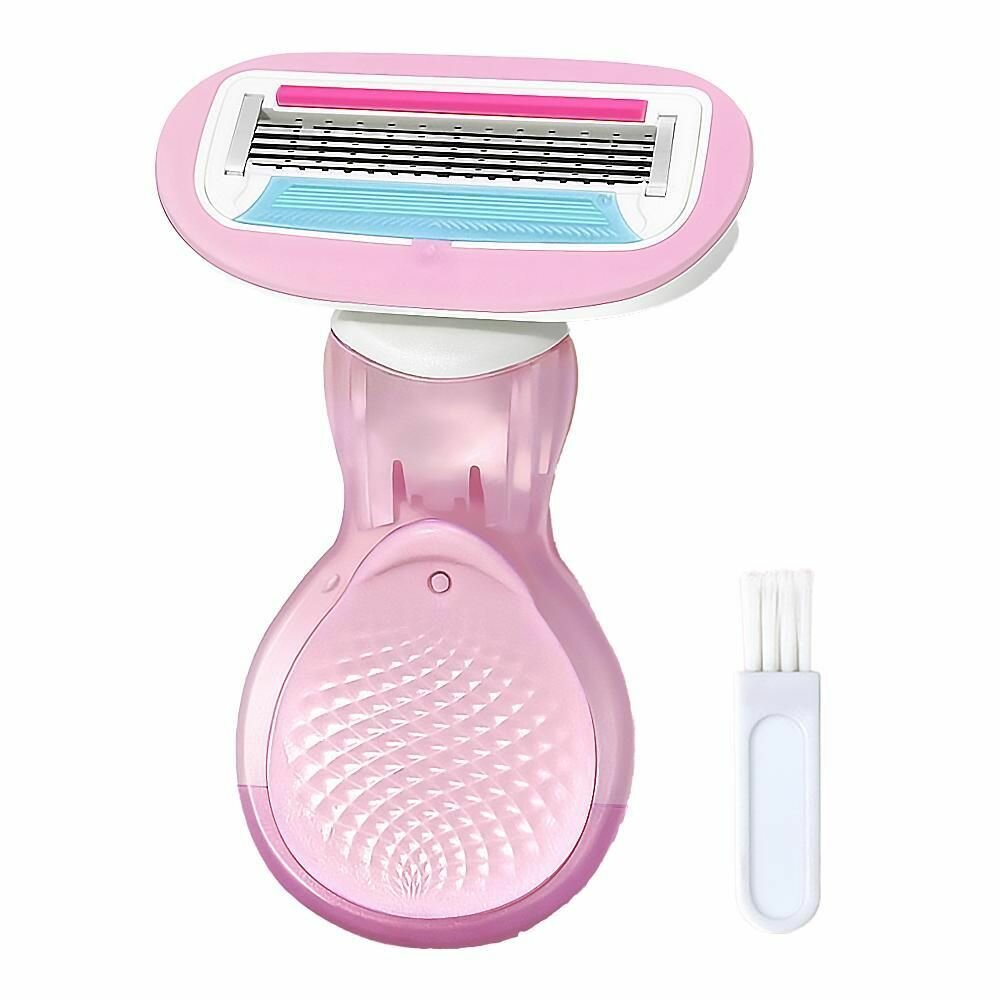 Женский бритвенный станок с мыльной подушечкой, многоразовая бритва для гладкого бритья тела + кейс в комплекте