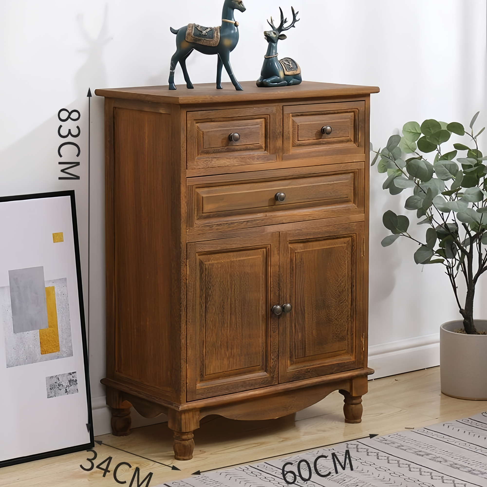 Буфет "Cilegio Nostrano", американский ретро стиль, многослойные ящики, 60x34x83 см