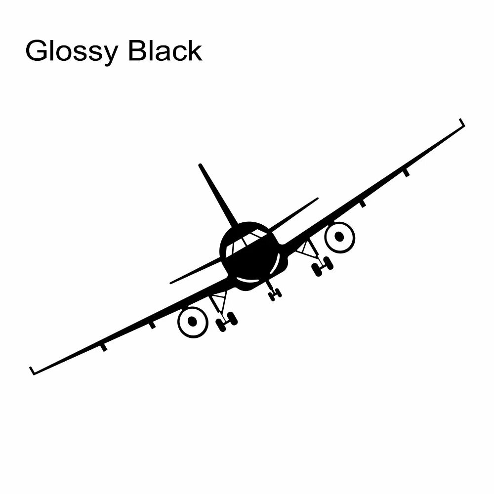 Наклейка на авто Glossy Black, самолет