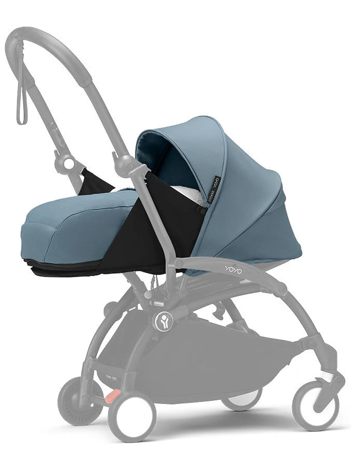 Комплект люльки для новорожденного Stokke/Babyzen YOYO 0+, мягкий каркас (newborn pack), серо-голубой (aqua)