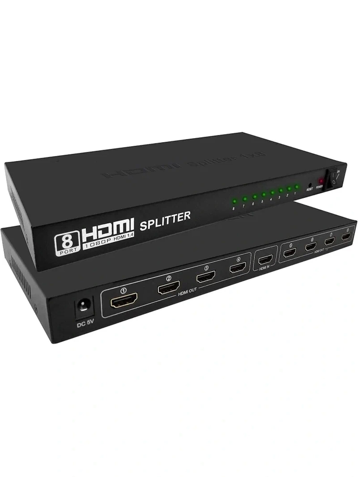 Сплиттер Premier 5-872-8 HDMI (f)/8xHDMI (f), ver 1.4 черный