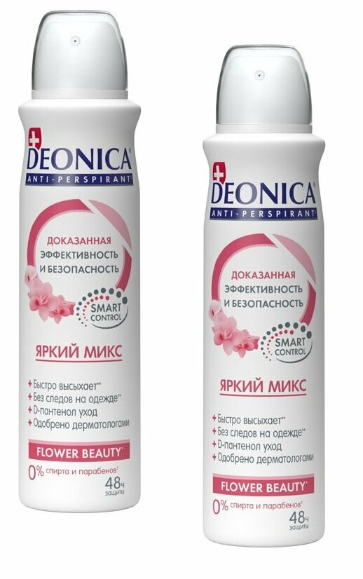 Дезодорант Deonica для тела Яркий микс спрей, 150мл 2шт