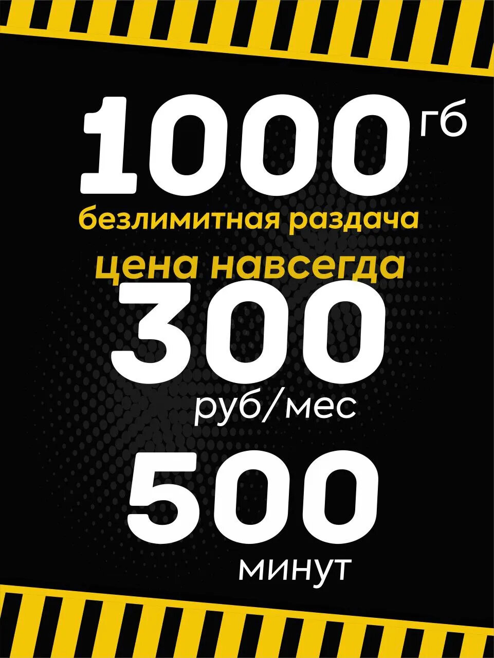 Тариф "Абсолютно для любых устройств", 1000 Гб, абонентская плата 300 руб./мес