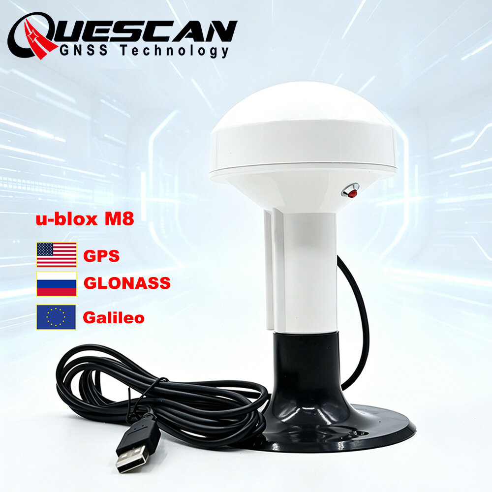 QUESCAN QU8M ublox8 Native USB GPS GLONASS GNSS антенный приемник GPS ГЛОНАСС Galileo Приемник u-blox M8 USB NMEA 1-10Hz