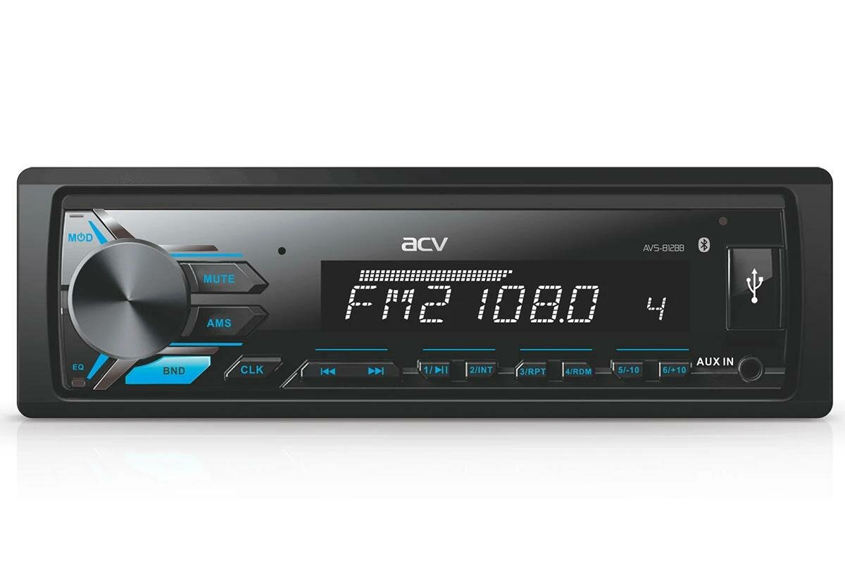 Автомагнитола ACV AVS-812BB 1DIN 4х50 Вт, v4,0, USB, AUх (33865)