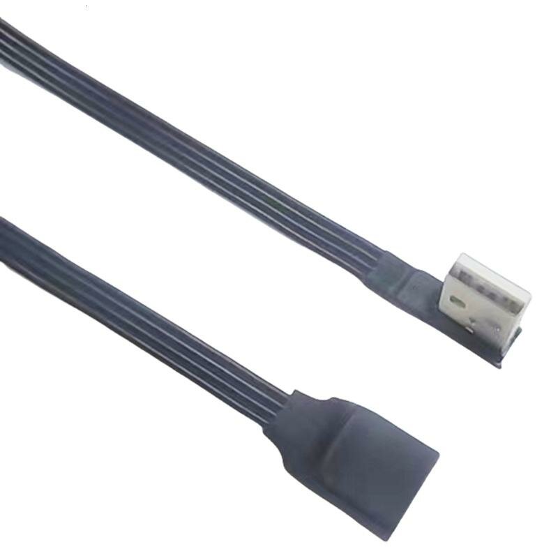 USB 2.0 кабель-удлинитель под углом 90°, 10cm - USB сбоку вниз