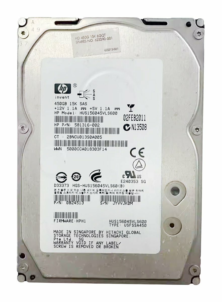 Жесткий диск HP 450Gb 15000 SAS 3.5" HDD LU968AA
