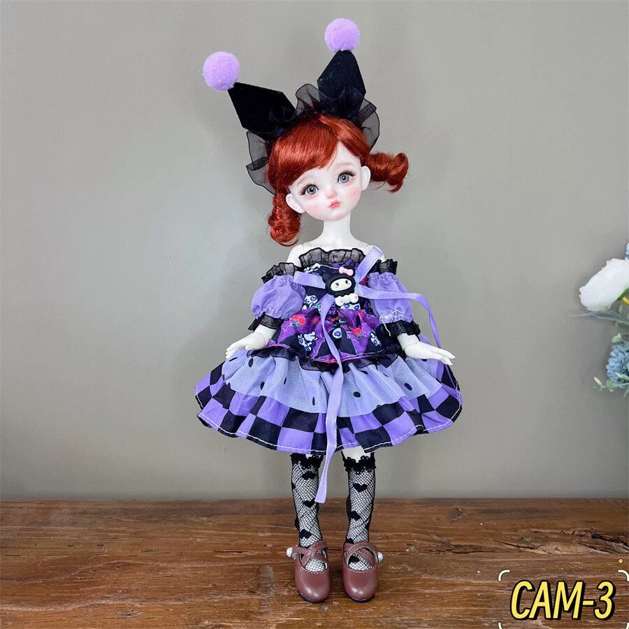 Платье-лолита для кукол 6 дюймов BJD - CAM-3, винтажный стиль, разработано для кукол 30 см, аксессуар одежды для кукол