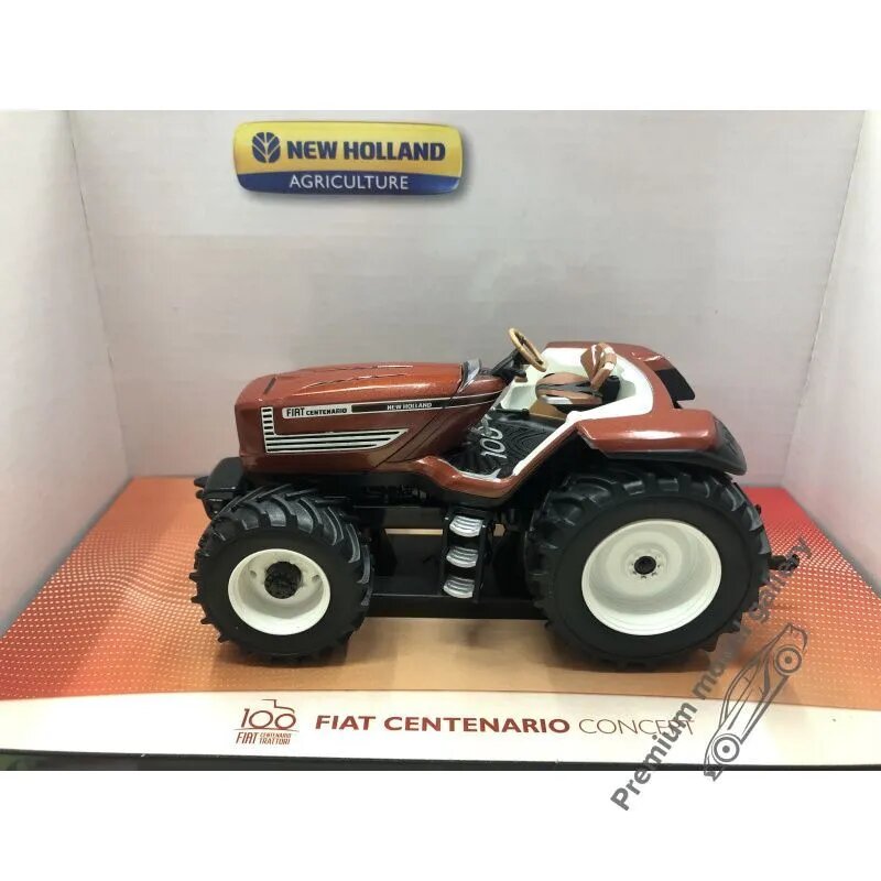 UH 1:32 NEW HOLLAND модель трактора из сплава, юбилейная версия к 100-летию Fiat, 5382