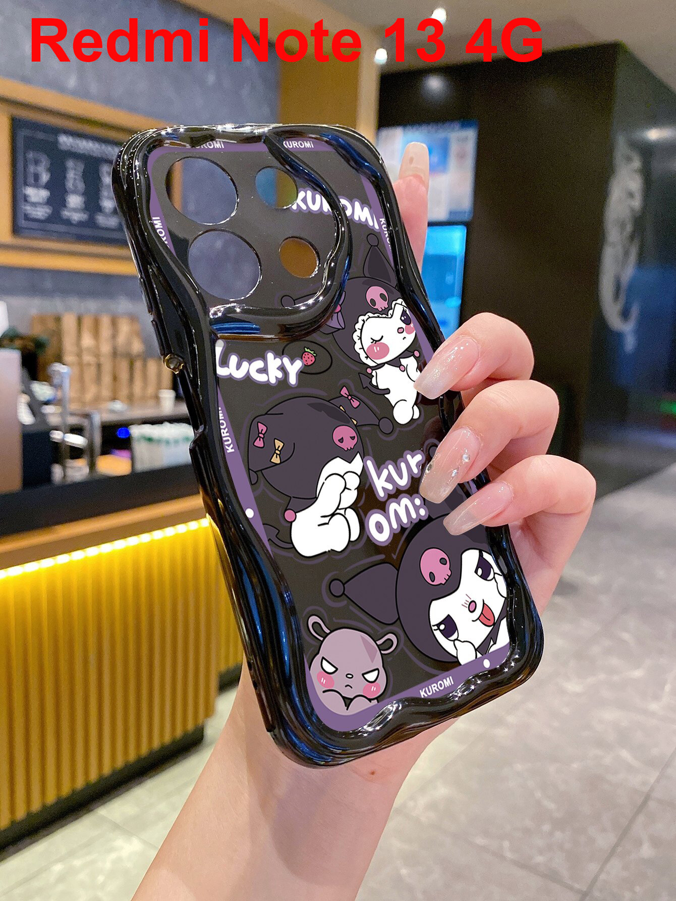 Чехол для Redmi Note 13 4G неправильной формы с принтом Куроми и Мелоди. Мягкий чехол для телефона.