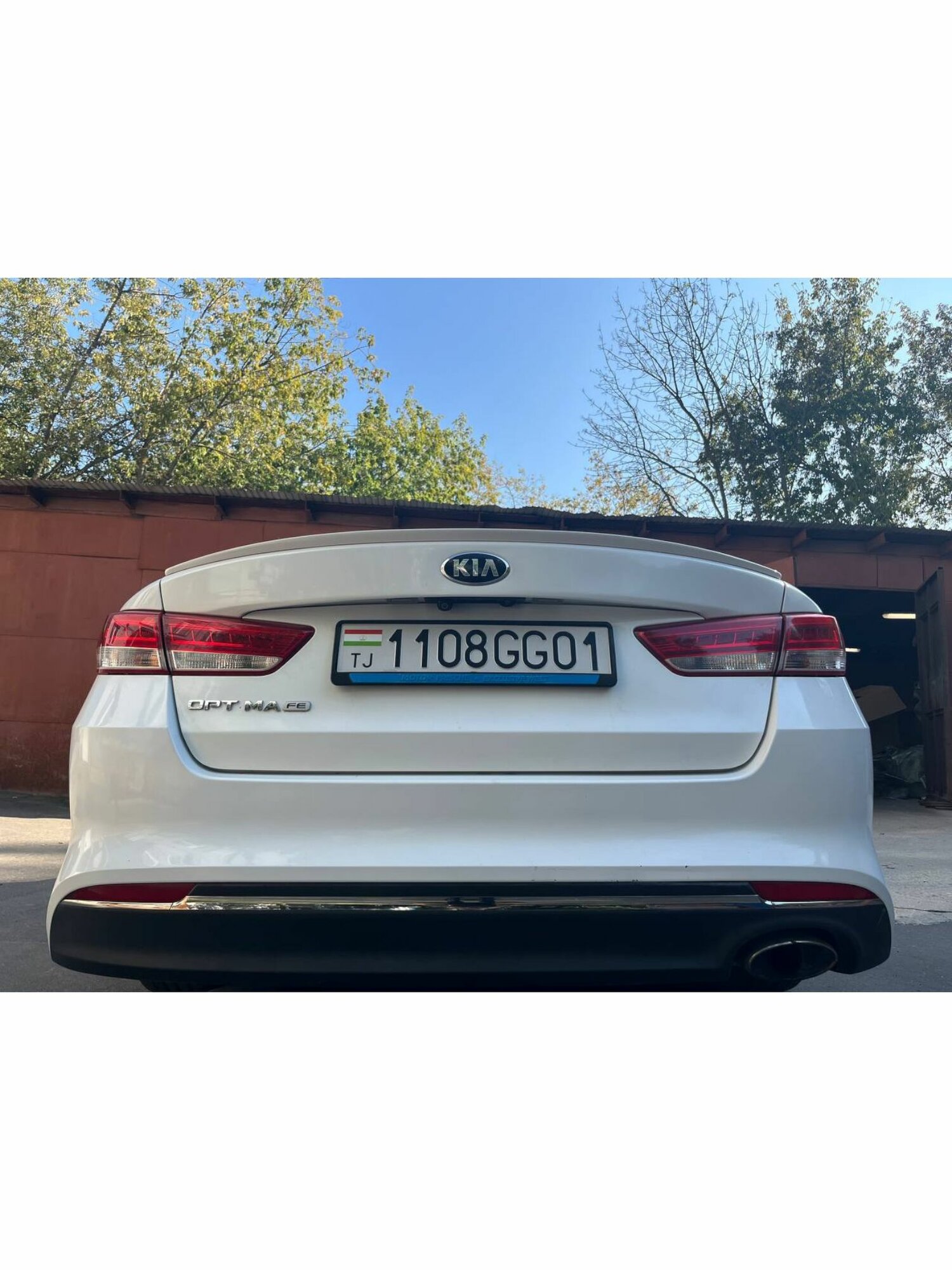 Спойлер для Kia Optima 4 2016+ белый / Киа Оптима 4
