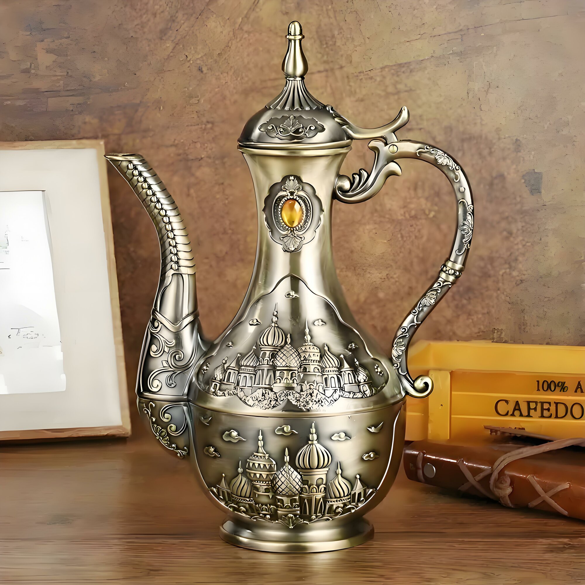 Сервиз винный "Ретро", латунь, для белого и красного вина, для дома и свадьбы