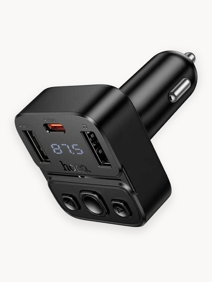 FM модулятор Hoco E87 fm трансмиттер bluetooth Блютуз адаптер для авто в прикуриватель