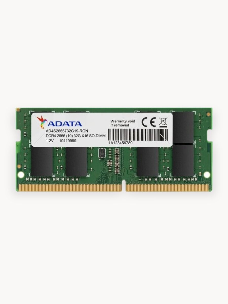 Оперативная память Adata SO-DIMM DDR4 8GB 2666MHz pc-21300 Premier CL19 (AD4S26668G19-BGN)