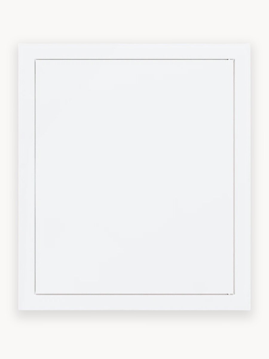 Люк металлический Хаммер 30х40 (ШхВ) см, нажимной, сталь, белый, петли на стороне 40