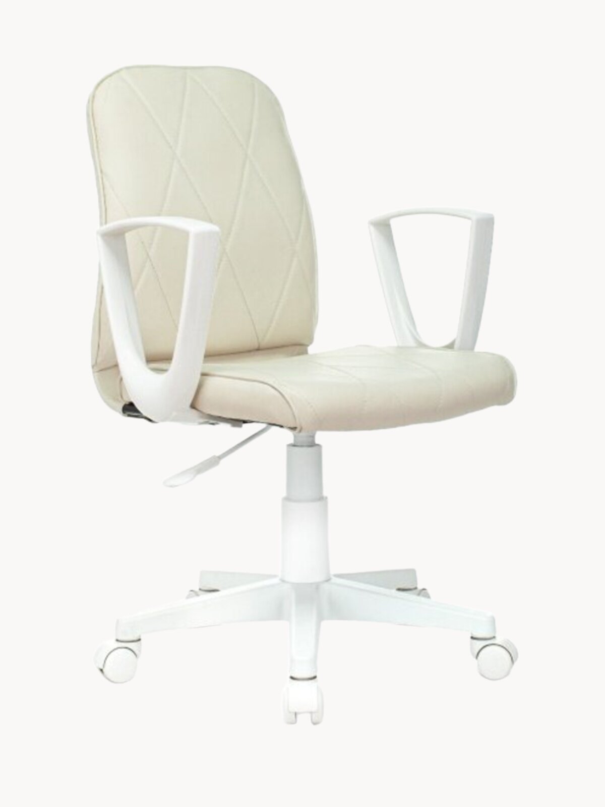Кресло офисное Бюрократ CH-W327 слоновая кость OR-10 эко. кожа крестов. пластик пластик белый