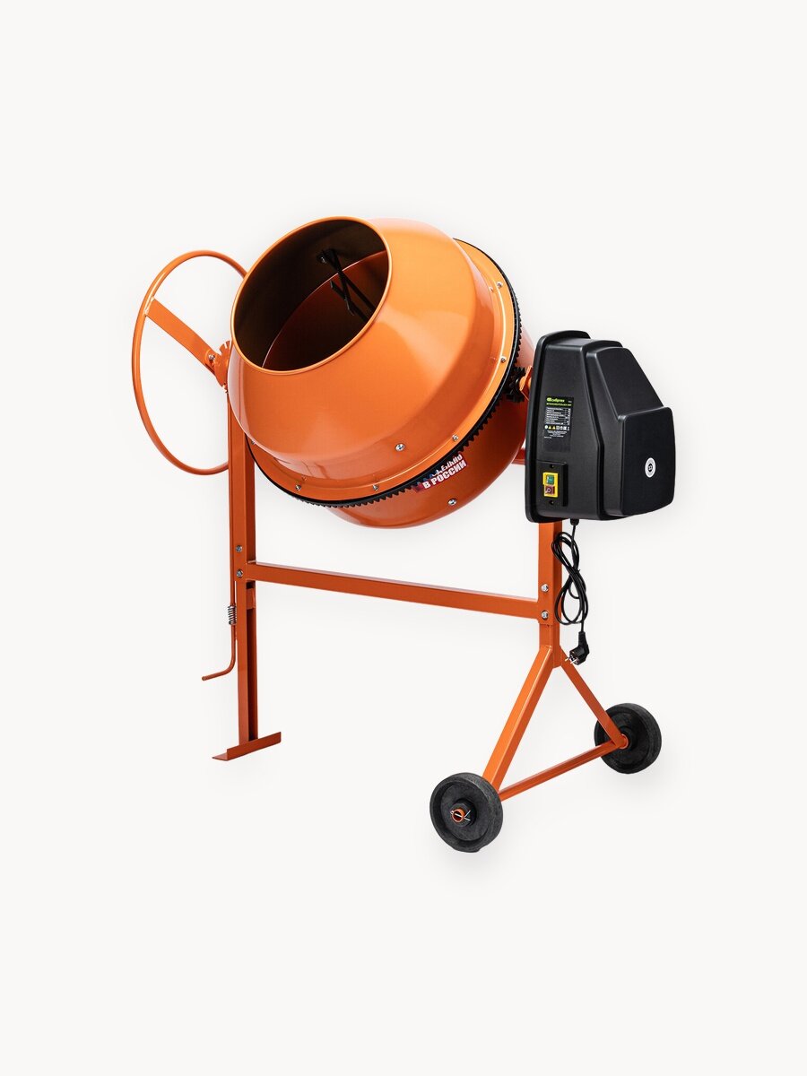 Бетономешалка электрическая Сибртех БСН-180П, объем 180 л, 700 Вт, полиамидный венец, 95518