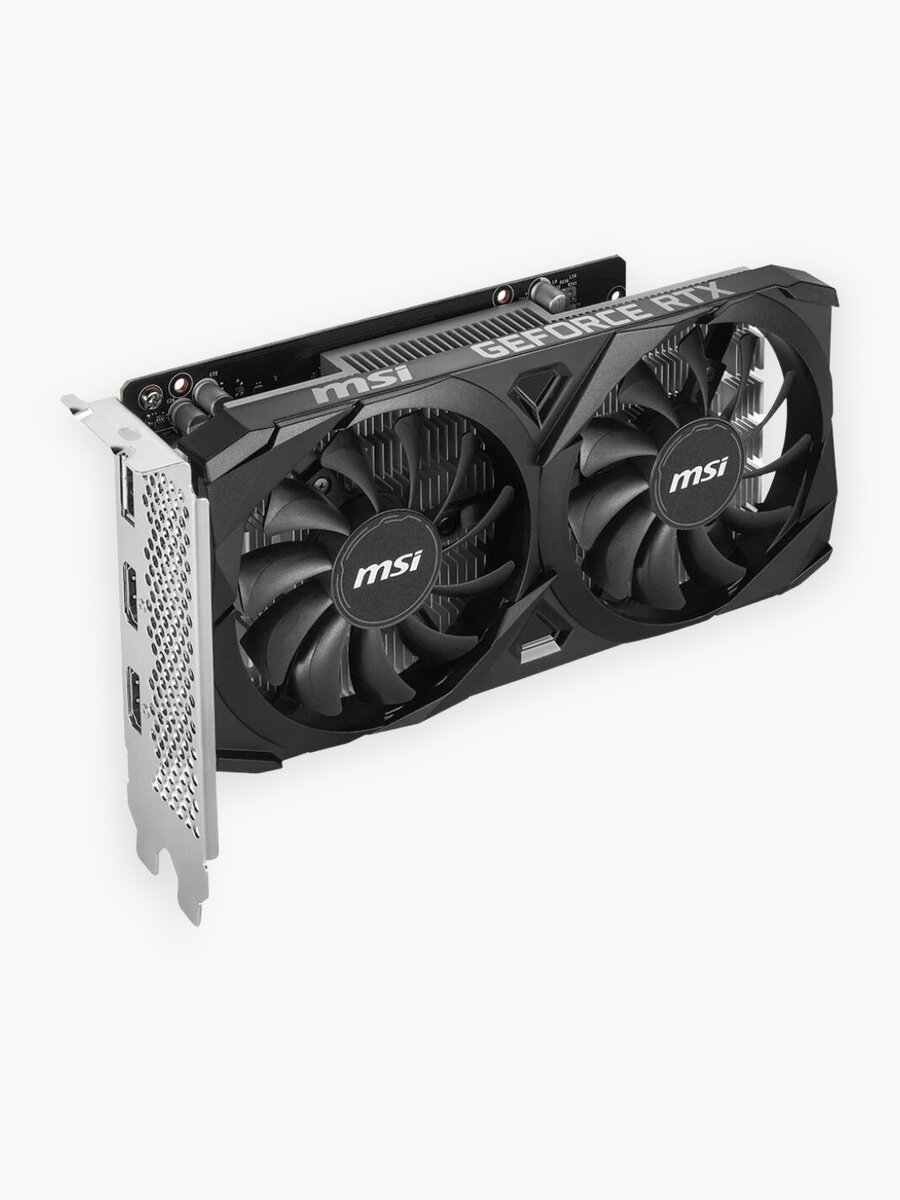 Видеокарта MSI PCI-E 4.0 RTX 3050 VENTUS 2X E 6G OC NVIDIA GeForce RTX 3050 6Gb 96bit GDDR6 1492/14000 HDMIx2 DPx1 HDCP Ret
