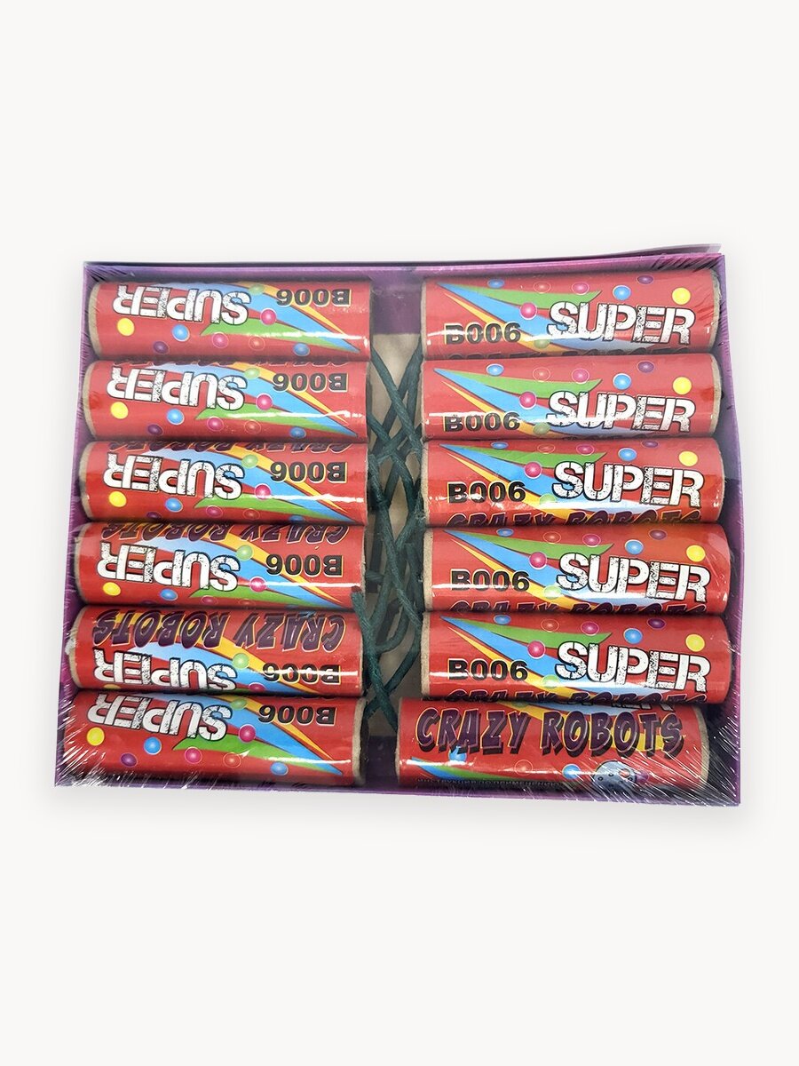 Петарды SUPER CRAZY ROBOTS B006 12 шт