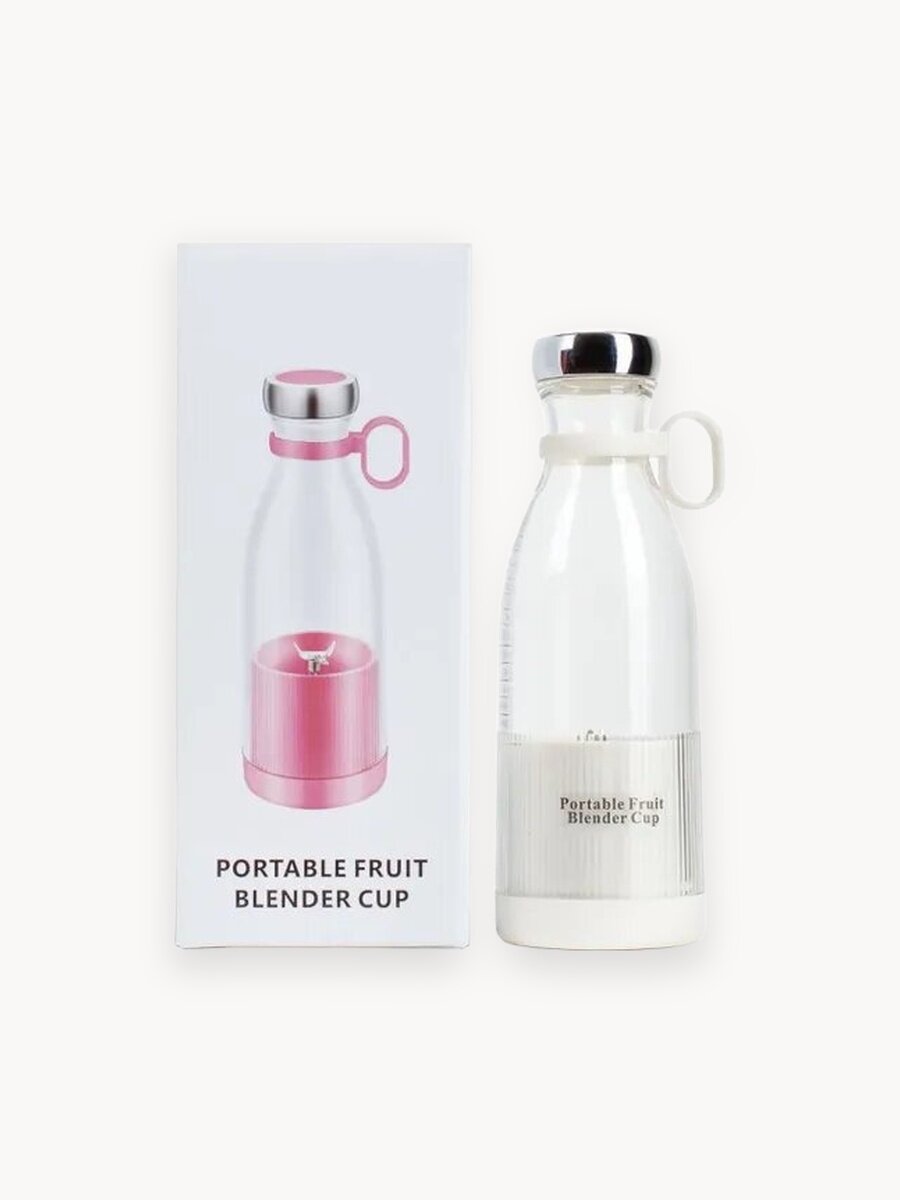 Портативный мини-блендер для смузи и коктейлей, блендер-бутылка белого цвета