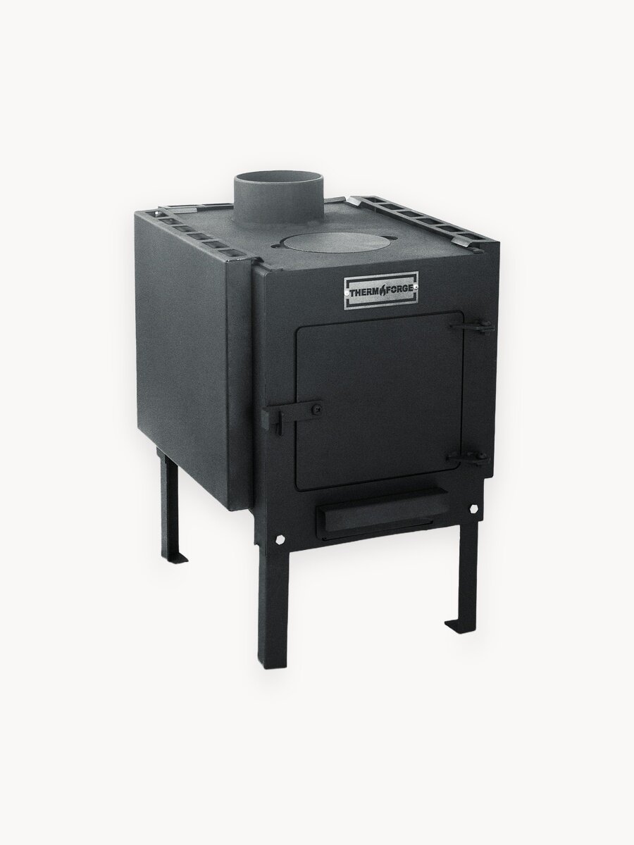 Печь буржуйка отопительная с конвекцией и съемными ножками разборная сталь 3 мм