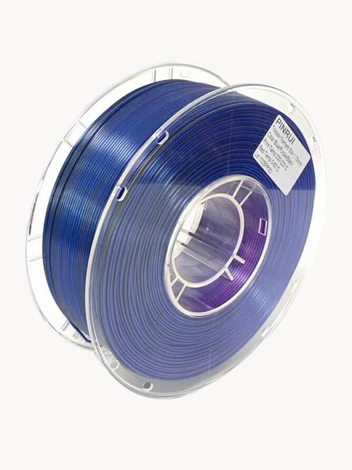 PLA Трехцветный (Silk Шелковый) пластик PinRui Синий-фиолетовый-черный 1.75 мм 1 кг