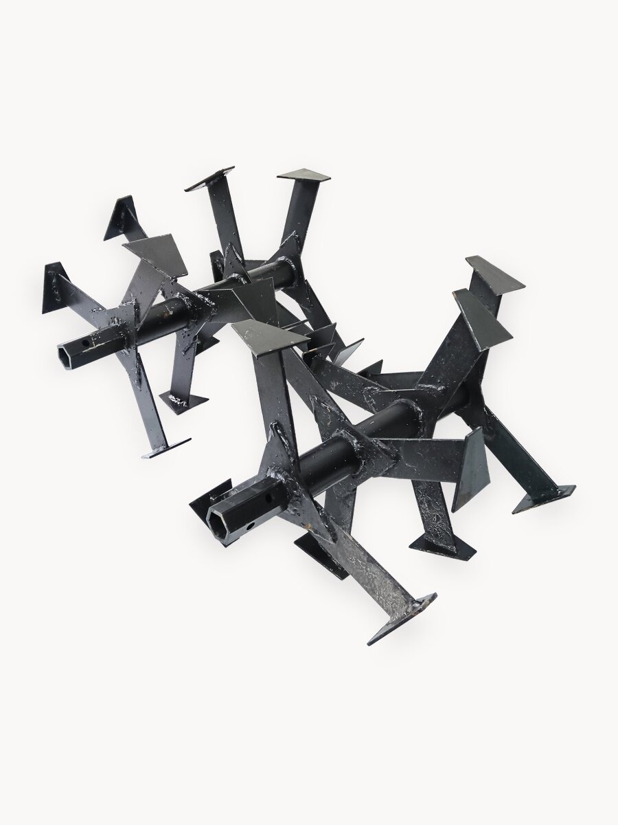 Фрезы - Гусиные Лапки вал S24, 330/355 мм для мотоблока / культиватора Forza, Crosser, Weima, Хопер (4 ряда, втулка 82 мм) / 01.12.31.29