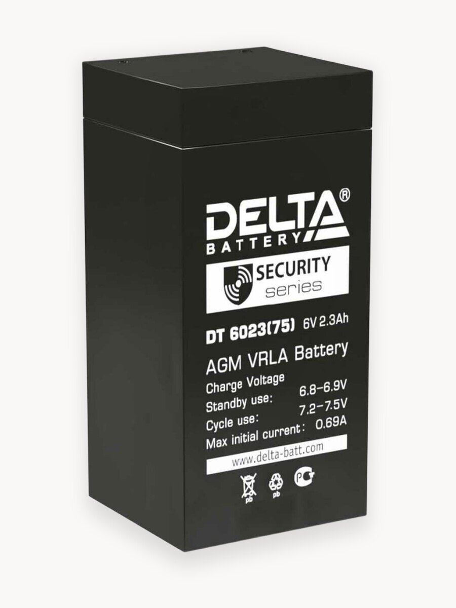Аккумулятор Delta DT 6023 6В 2.3Ач