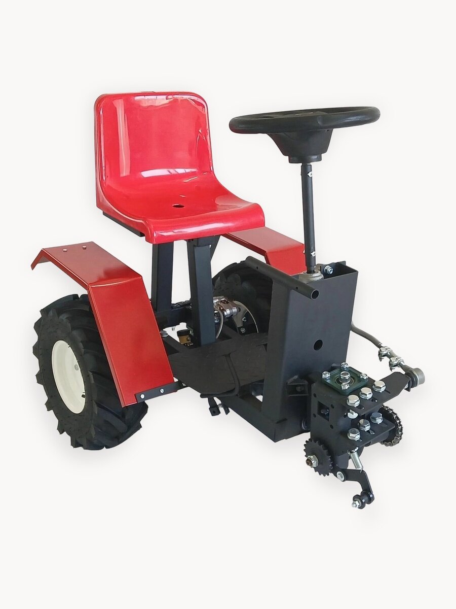 Адаптер АМ-4х4 для мотоблока Нева и Ока с колесами19X7.0-8 красный