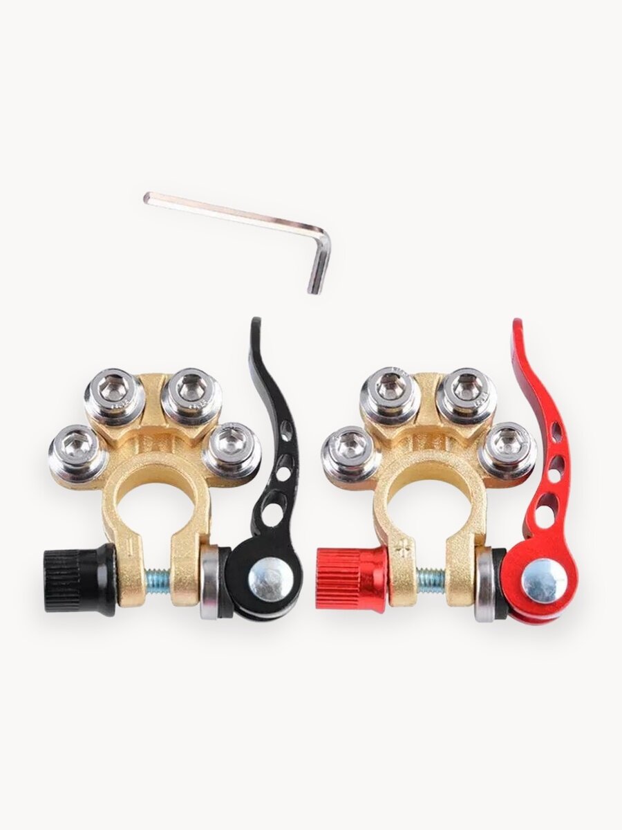 Быстросъёмные универсальные клеммы АКБ с высокоэффективными противоокислительными прокладками, зажим