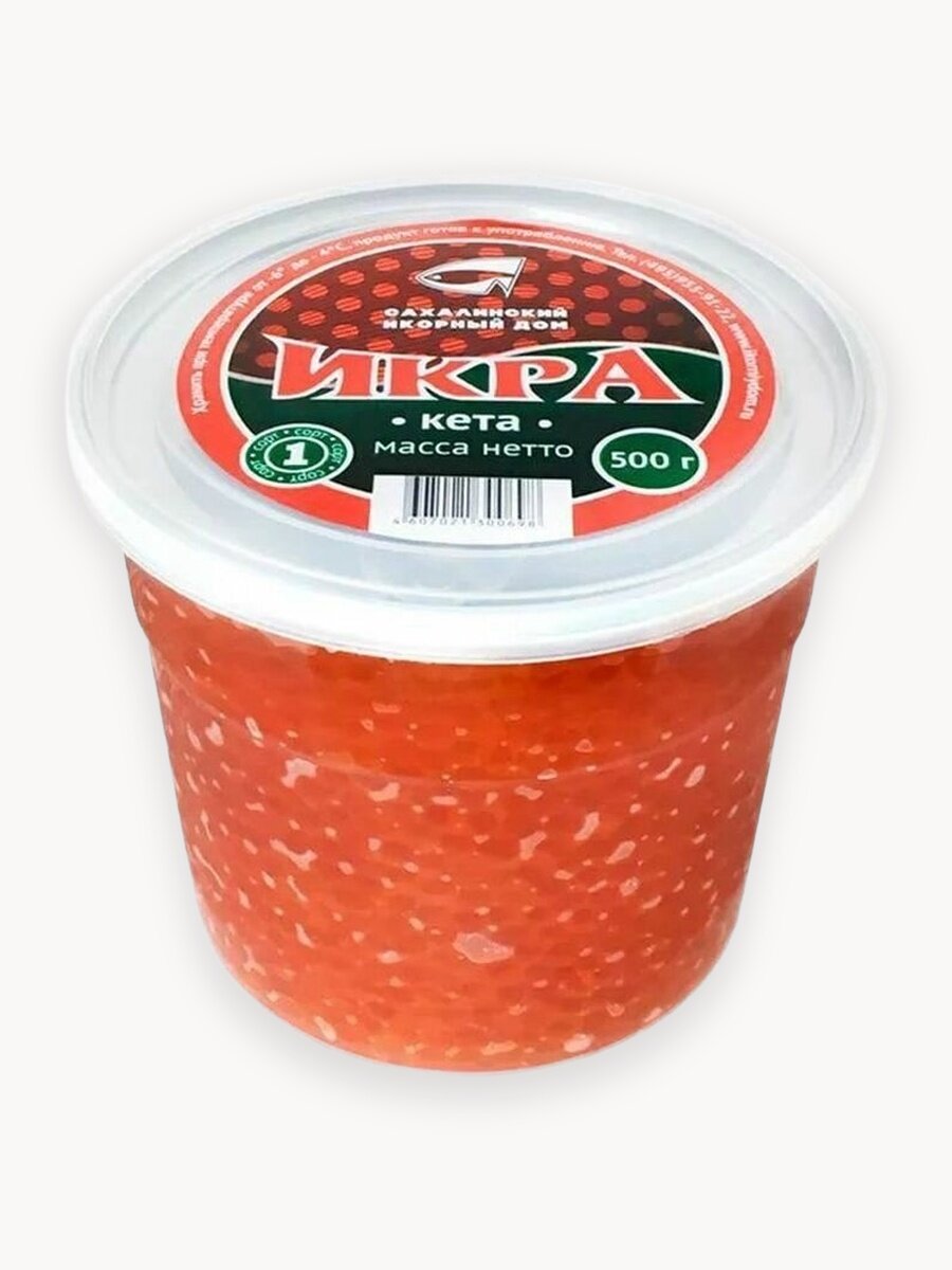 Икра кеты красная, лососевая зернистая, Икорный, 500 г