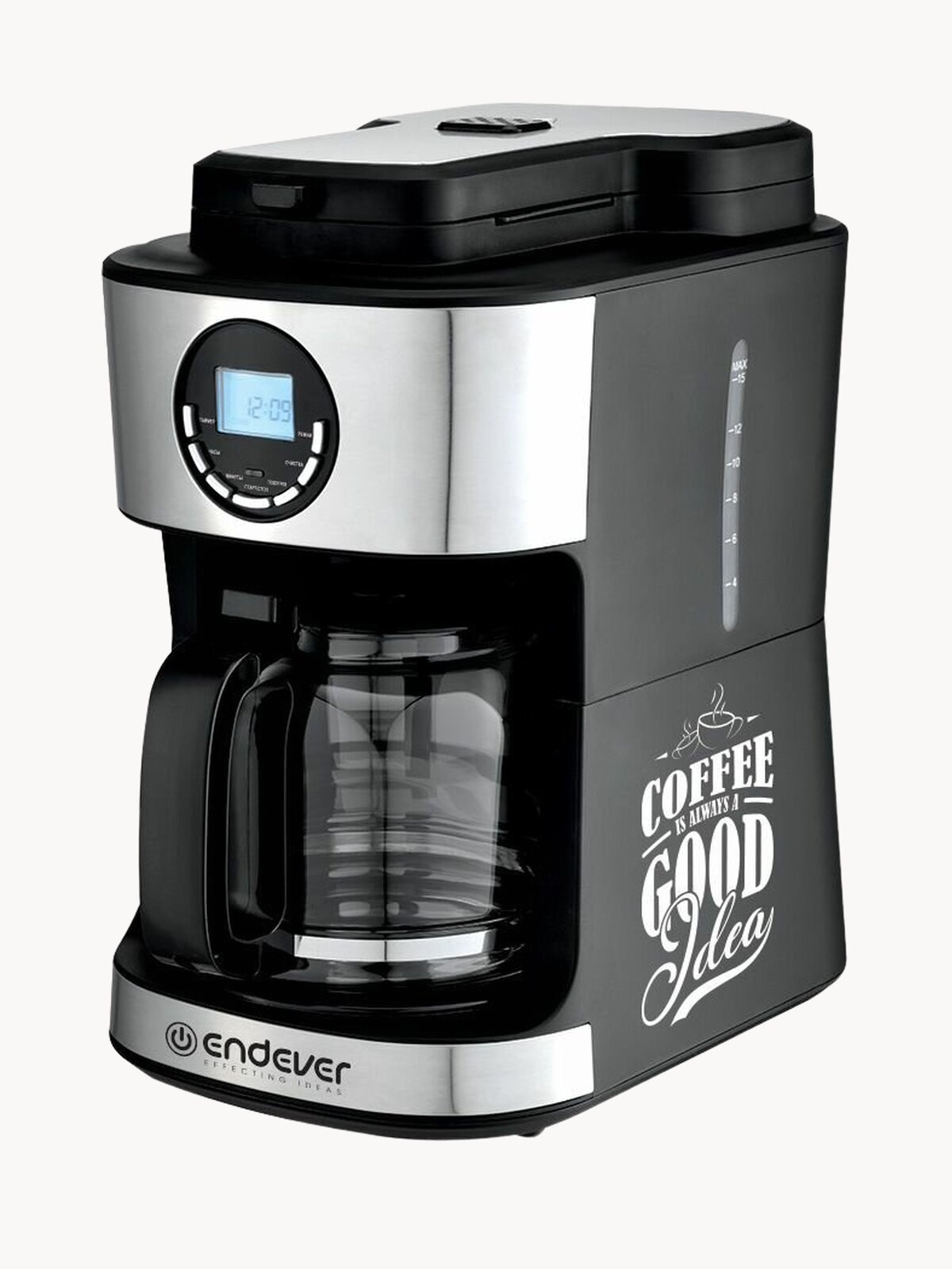 Кофеварка капельная с кофемолкой ENDEVER COSTA-1048 / 1,8 литра