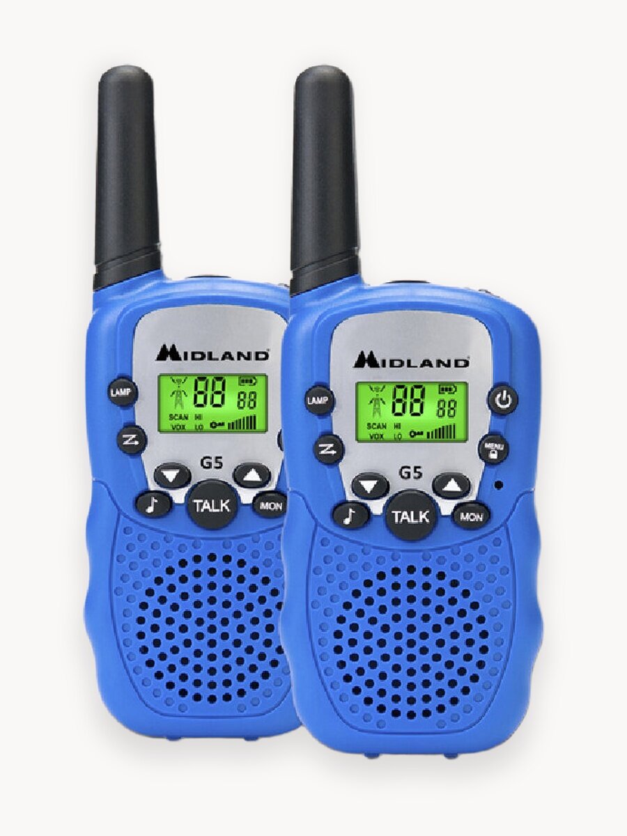 Рация MIDLAND G5, 2 шт. Blue, 8 каналов, PMR диапазон, фонарик