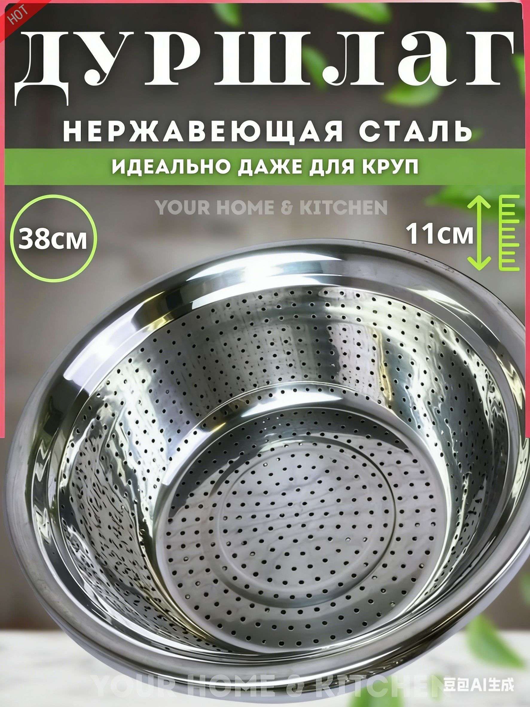 Дуршлаг, диаметр 38 см, 1 предм.