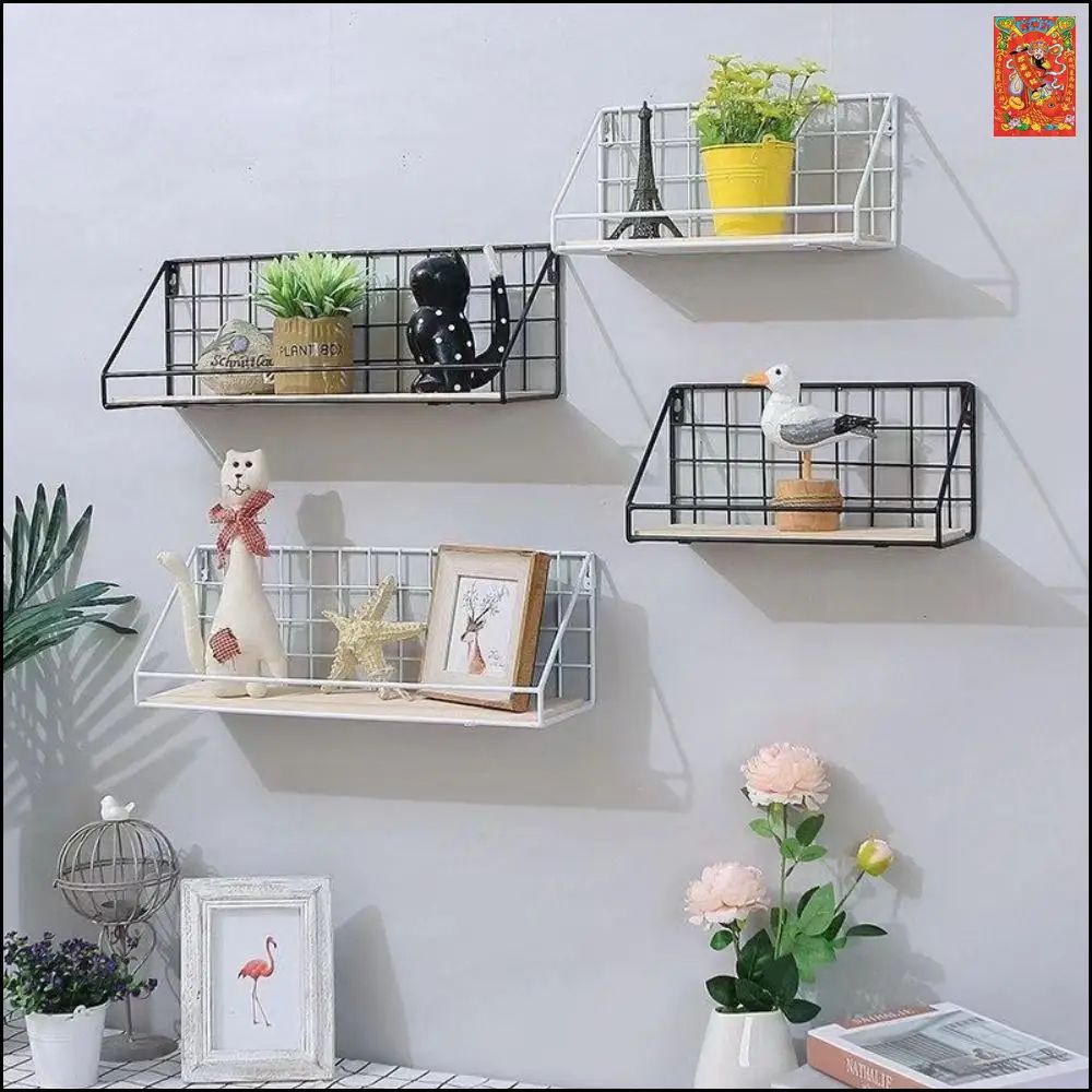 Полка настенная белая, универсальная для ТВ и техники, размеры 29x14x10 см, стильный аксессуар для дома — фото 1