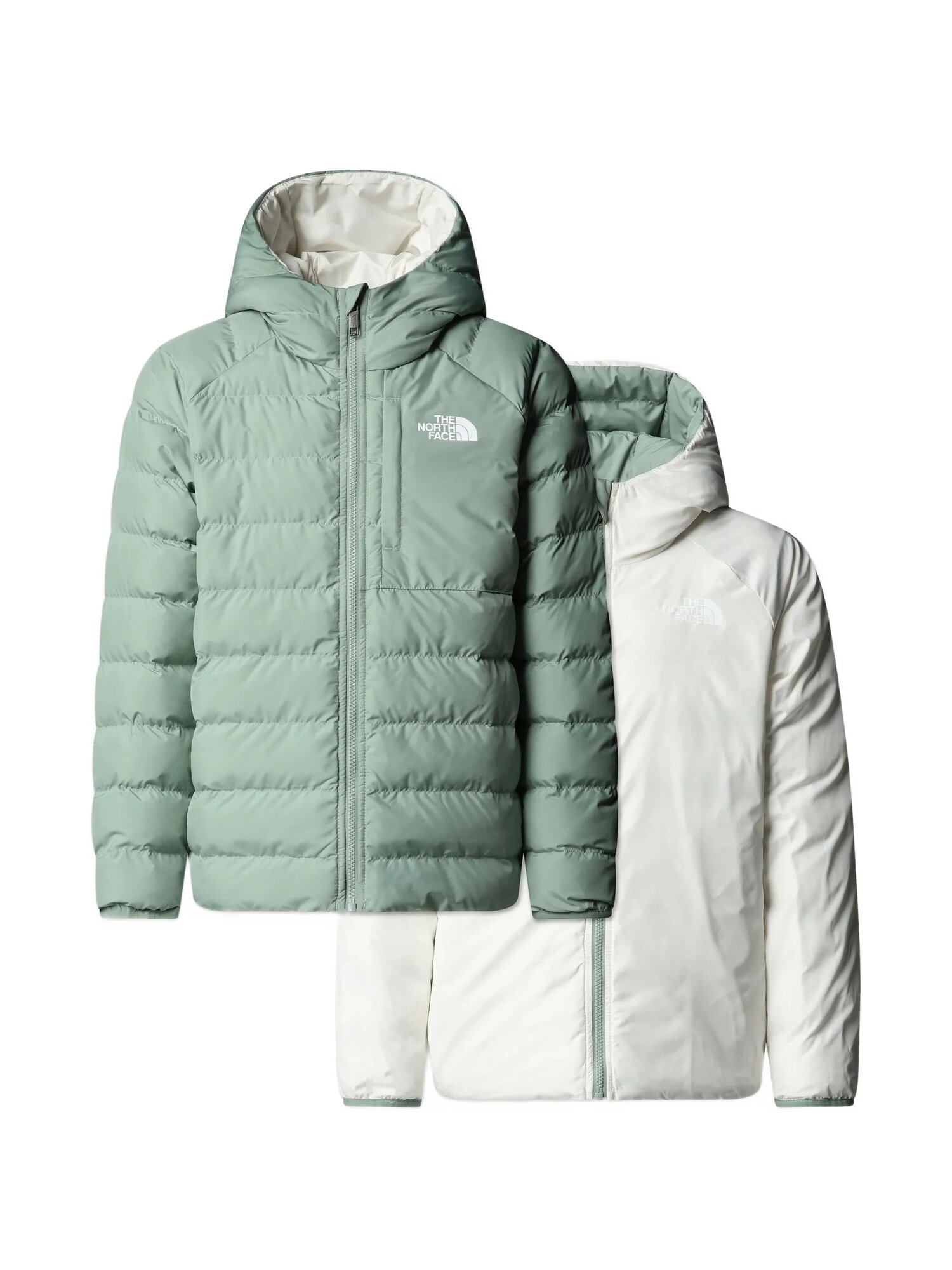 Куртка The North Face Hooded quilted jacket, размер 167-173, зеленый, — фото 1