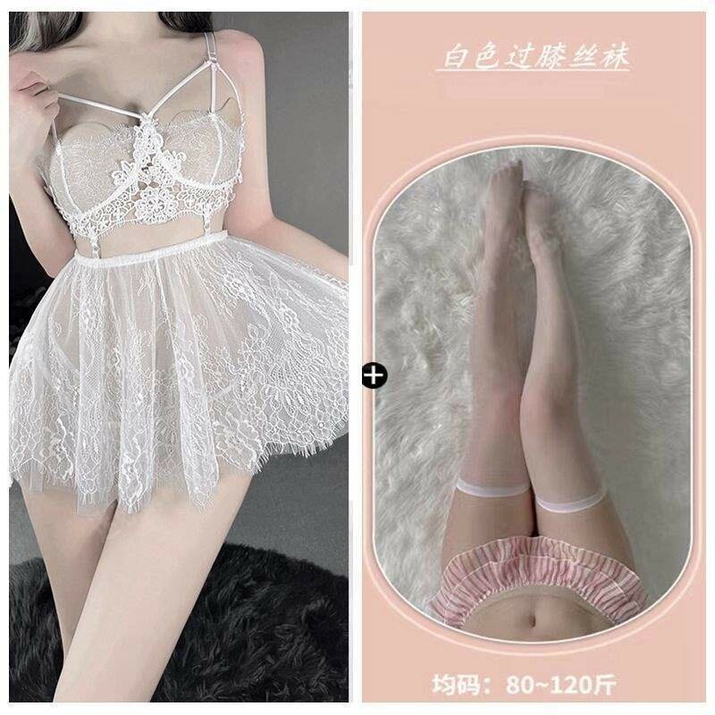 Сексуальное страстное облегающее ночное платье с вышивкой, ультракороткое, с открытым декольте, комплект нижнего белья с кружевной отделкой