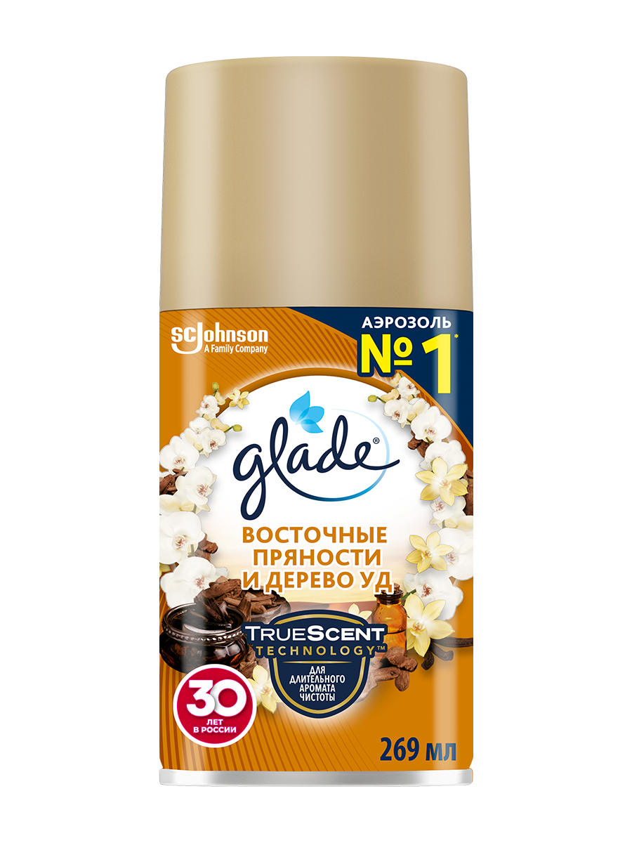 Glade Automatics см. баллон Восточные пряности и дерево уд 269 мл
