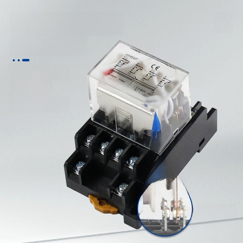 LY2NJ HH62P-L JQX-13F 220 В переменного тока катушка DPDT силовое реле 8 контактов с гнездом PTF08A